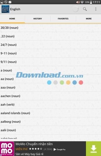 Advanced English & Thesaurus - Từ điển tiếng Anh Android