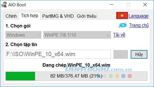 AIO Boot 0.9.9.19 - Tạo USB Boot Nhanh Chóng
