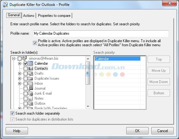 Duplicate Killer for Microsoft Outlook - Loại bỏ trùng lặp