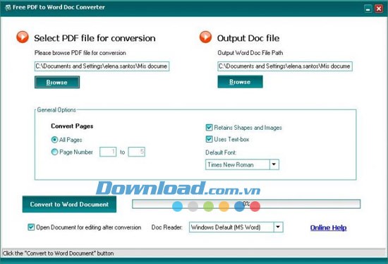 Free PDF to Word Converter 1.1 - Convert PDF to Word Online