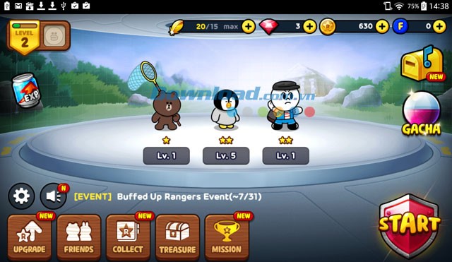 LINE Ranger 2.3.3 - Tải Game Biệt Đội Siêu Nhân Giải Cứu trên Android