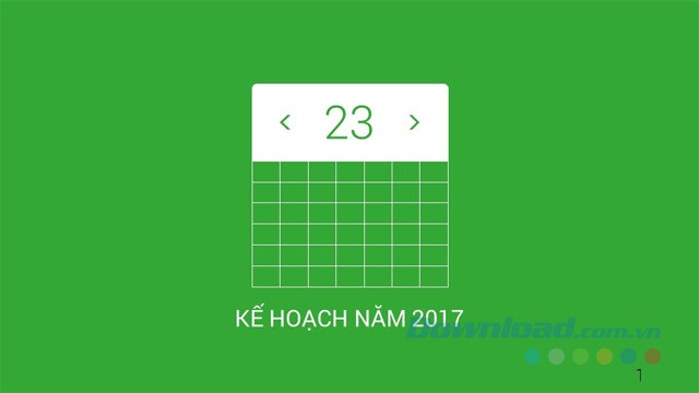 Mẫu PowerPoint Kế hoạch năm 2017 - Download miễn phí