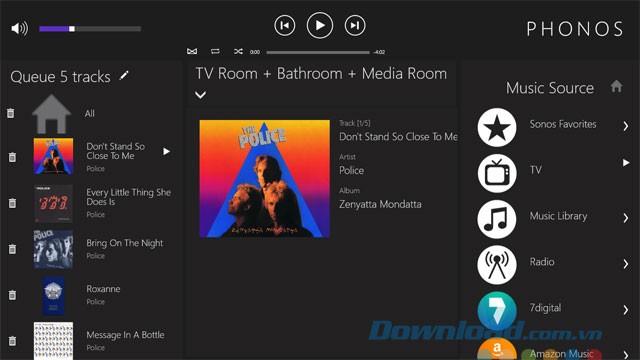 Phonos Universal Preview - Điều khiển Sonos trên Windows 10