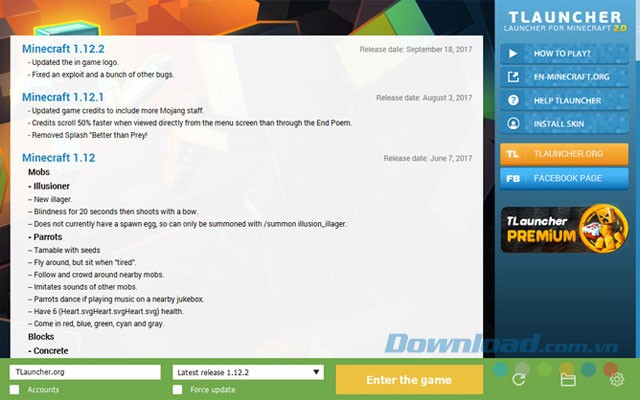 TLauncher 1.9.5.1: Minecraft Launcher, Mod & Skin