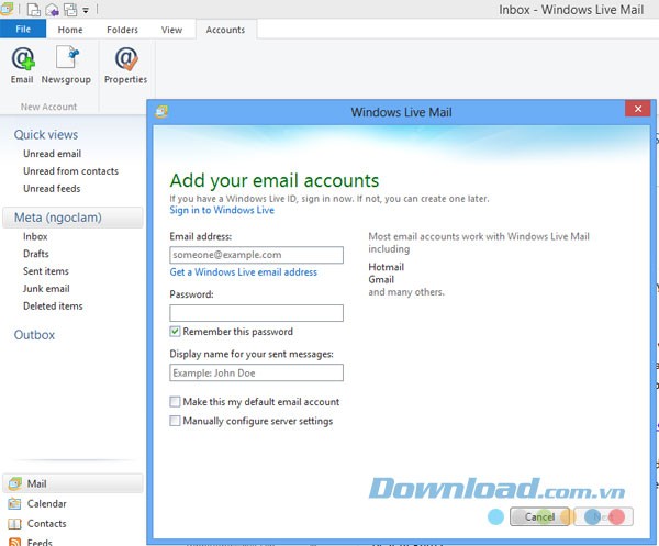 Windows Live Mail 16.4.3528.331: Ứng dụng email client cho Windows